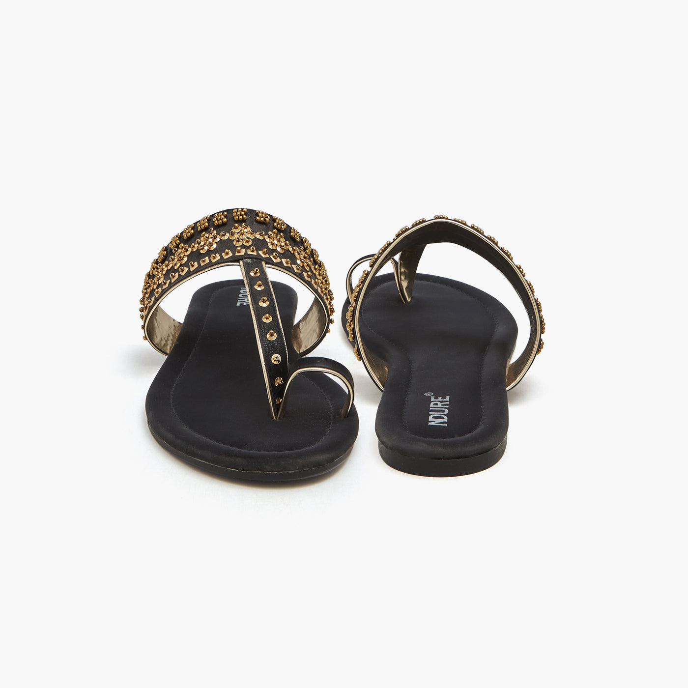Buy BLACK Women's Toe Ring Chappals – Soloto